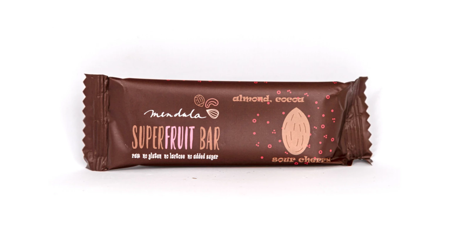 Cocoa-sour cherry superfruit bar - Mendula - egészséges reggeli